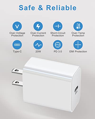 iPhone 14 13 12 11 Fast Charger[Apple MFi Certified], 2-Pack Apple Fast Charger 10FT Long USB-C to Lightning Cable with 20W USB C Wall Charger Block for iPhone 14/13/12/11 Pro Max/Mini/XS/XR, iPad