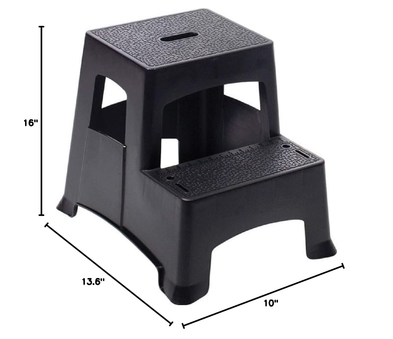 Tricam TRP-2 2STEPS 325LB Step Stool, Black