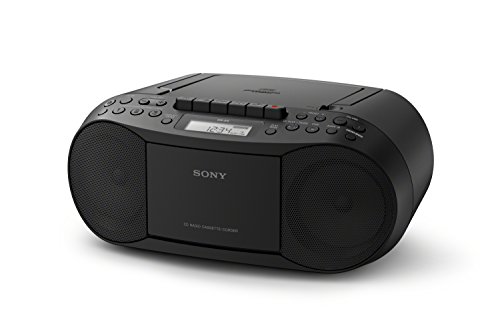 Sony Stereo CD/Cassette Boombox Home Audio Radio, Black (CFDS70BLK), 13.7 x 6.1 x 9 inches