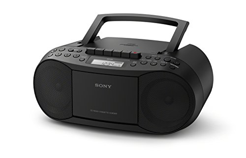 Sony Stereo CD/Cassette Boombox Home Audio Radio, Black (CFDS70BLK), 13.7 x 6.1 x 9 inches