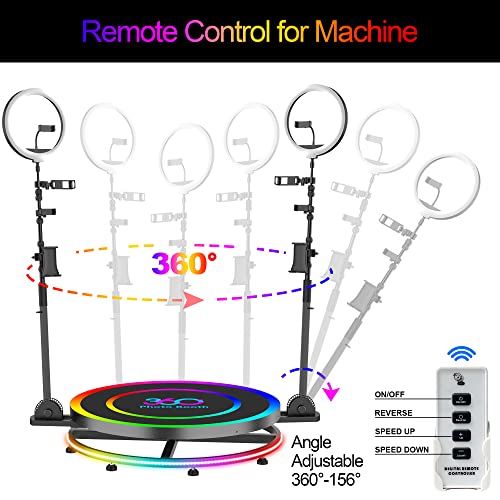 ZTGYGY 360 Photo Booth Machine 80cm for 3 People with Flight Case, Free Custom Logo,Remote Control Automatic 360 Spin Camera Booth Selfie Platform for Parties (80cm/31.5“ + Flight Case)