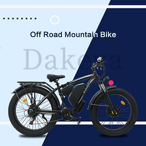 Dakeya da06 Electric Bicycle 2000W Dual Motor 35MPH AWD Ebike 48V 22.4Ah Mountain Snow E Bike 26" Fat Tire 21 Speed MTB for Trail Riding Excursion Commute