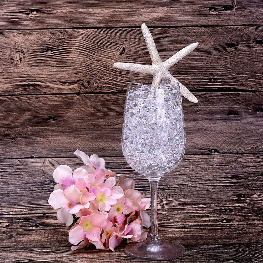 EBOOT 10000 Pieces Gel Soil Water Crystal Beads Gel Jelly Water Gems Vase Filler (Clear)
