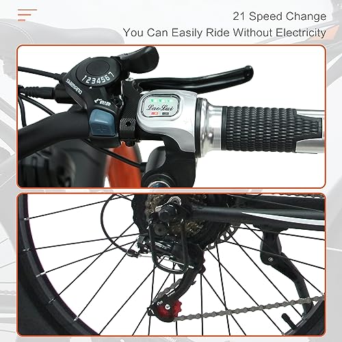 Dakeya da06 Electric Bicycle 2000W Dual Motor 35MPH AWD Ebike 48V 22.4Ah Mountain Snow E Bike 26" Fat Tire 21 Speed MTB for Trail Riding Excursion Commute