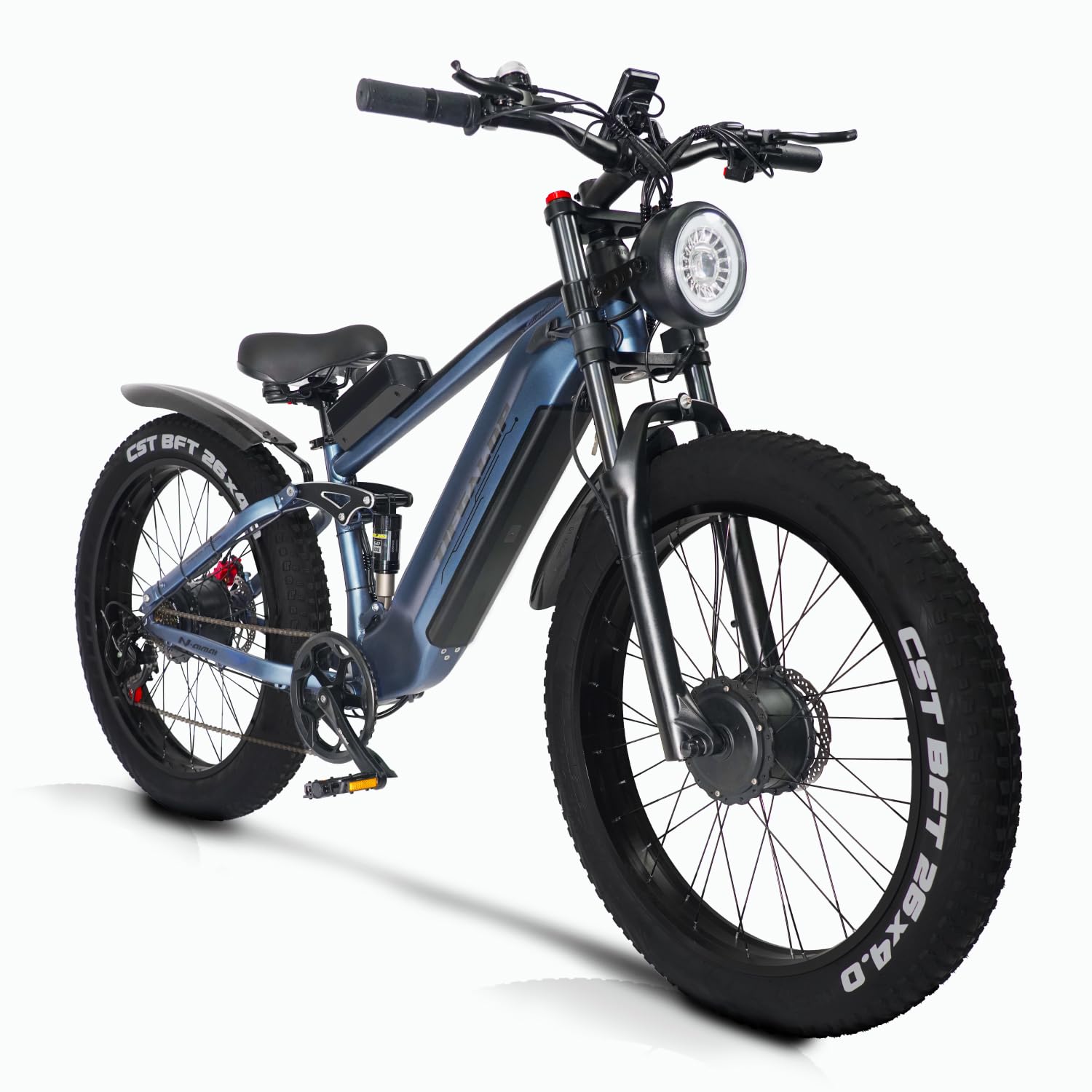 COFANSON 2000W Electric Bicycle for Adults- Moped Style Ebike with 1144WH Battery Pack up to 50 Miles 37MPH, 26" Fat Tire, 7-Speed, 6-Layer Suspension