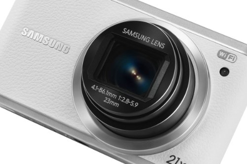 Samsung WB350F 16.3MP CMOS Smart WiFi & NFC Digital Camera with 21x Optical Zoom and 3.0" Touch Screen LCD and 1080p HD Video (White)