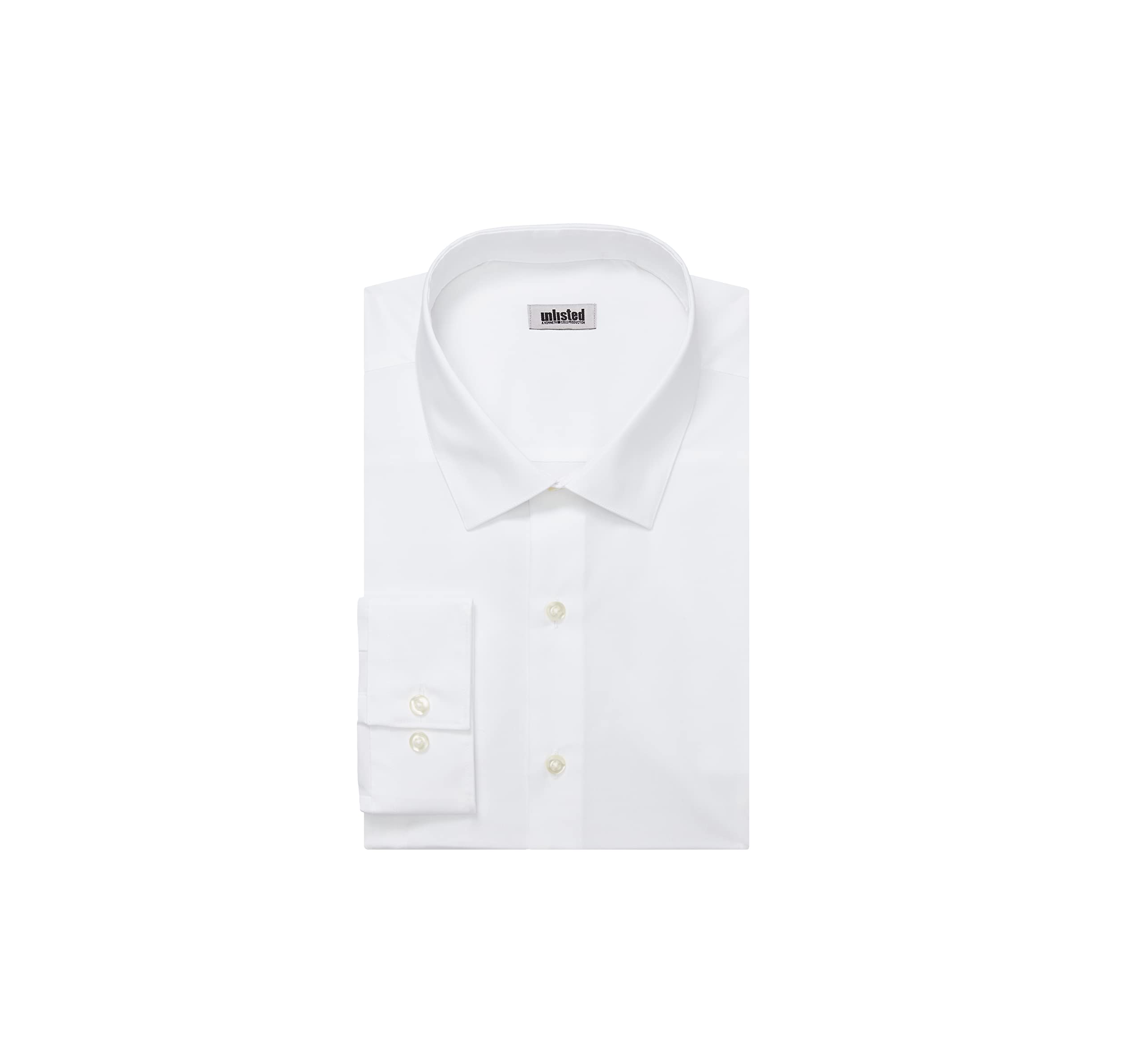 Unlisted by Kenneth Cole mens Big and Tall Solid Dress Shirt, White, 22 Neck 37 -38 Sleeve 5X-Large Tall US