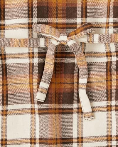 The Children's Place,Long Sleeve Plaid Fall Fashion Dress,HAY Stack,Small (5/6)