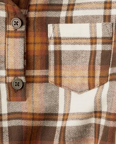 The Children's Place,Long Sleeve Plaid Fall Fashion Dress,HAY Stack,Small (5/6)