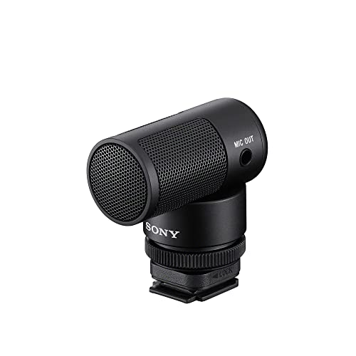 Sony Alpha ZV-E10 APS-C Interchangeable Lens Mirrorless Vlog Camera (Body Only, White) Bundle with Shotgun Microphone, Extendable Tripod with Built-in Phone Mount and Memory Card (4 Items)