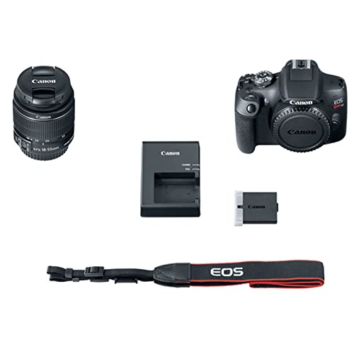 Canon EOS Rebel T7 DSLR Camera w/EF-S 18-55mm F/3.5-5.6 Zoom is II Lens + 64GB Memory + Back Pack Case + Tripod, Lenses, Filters, & More (28pc Bundle)