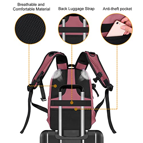 MOSISO Camera Backpack, DSLR/SLR/Mirrorless Photography Camera Bag 15-16 inch Waterproof Hardshell Case with Tripod Holder&Laptop Compartment Compatible with Canon/Nikon/Sony, Dusty Rose