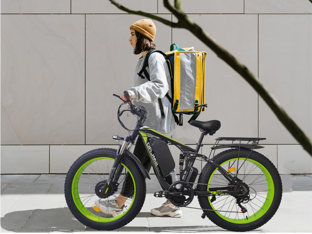 StudentsZone SMLRO V3 Adults Electric Bike, 2000W Dual Motor 48V 22Ah Ebike, 82NM Torque 35MPH Electric Bicycles Shimano 7 Speed with 26" MTB for Trail Riding Excursion Commute (White)