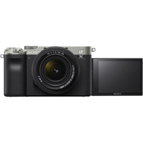 Sony a7C Mirrorless Camera Bundle (Silver)- ILCE7C/S with Tamron 28-75mm Lens + Prime Accessory Package Including 128GB Memory, TTL Flash, Extra Battery, Software Package, Auxiliary Lenses & More