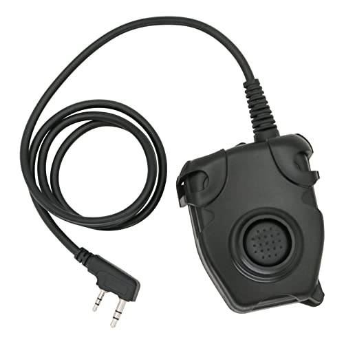 TSVISIONCORE kenwood U94 PTT 2pin,for Baofeng UV5R etc. ,Airsoft Tactical Headset (PL)