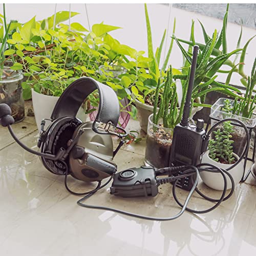 TSVISIONCORE kenwood U94 PTT 2pin,for Baofeng UV5R etc. ,Airsoft Tactical Headset (PL)
