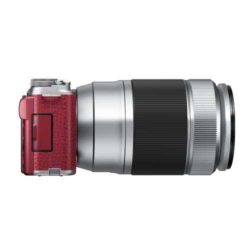 FUJIFILM-Less Digital Camera Mirror Single-Lens X-A1 Double Zoom Lens kit Red F X-A1R / 1650 / 50230KIT [International Version, No Warranty]