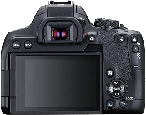 Canon EOS 850D(Rebel T8i) DSLR Camera w/Canon EF-S 18-55mm F/3.5-5.6 Zoom Lens + Case + 1 Sandisk 128GB Memory Card + Flex Tripod + 3pc Filter Kit + Card Reader + Cleaning Kit (Int'l Model), Black
