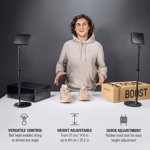 Elgato Mini Mount β Versatile Desktop Stand extendable up to 64 cm/25.2 in, Fully Adjustable, Phone Holder with Cold Shoe Mount, Device Slot, 1/4 inch Thread for Cameras, Lights, Mics and More