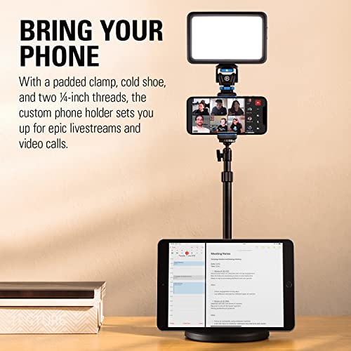 Elgato Mini Mount β Versatile Desktop Stand extendable up to 64 cm/25.2 in, Fully Adjustable, Phone Holder with Cold Shoe Mount, Device Slot, 1/4 inch Thread for Cameras, Lights, Mics and More