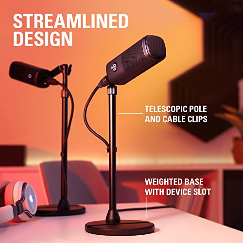 Elgato Mini Mount β Versatile Desktop Stand extendable up to 64 cm/25.2 in, Fully Adjustable, Phone Holder with Cold Shoe Mount, Device Slot, 1/4 inch Thread for Cameras, Lights, Mics and More