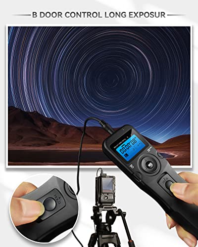 Digital Timer Remote Shutter Release Trigger Intervalometer for Canon EOS Rebel T6 T7 80D 70D 60D 60Da 77D T7i T6i T6s SL2 SL1 T5 T3 T5i T4i T3i T2i EOS R M6 M5 Camerasā¦