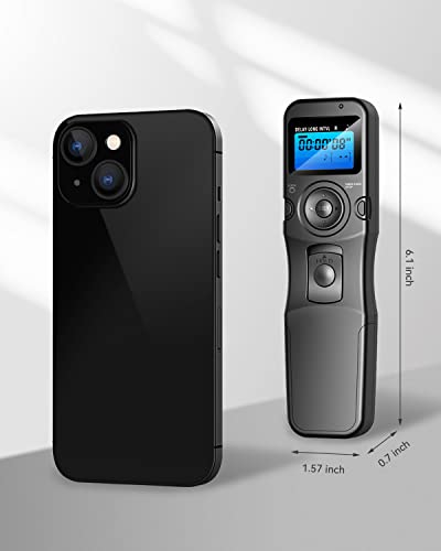 Digital Timer Remote Shutter Release Trigger Intervalometer for Canon EOS Rebel T6 T7 80D 70D 60D 60Da 77D T7i T6i T6s SL2 SL1 T5 T3 T5i T4i T3i T2i EOS R M6 M5 Camerasā¦