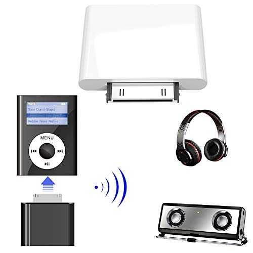 heaven2017 Wireless Bluetooth HiFi Audio Dongle Adapter for iPod Classic/ Touch White