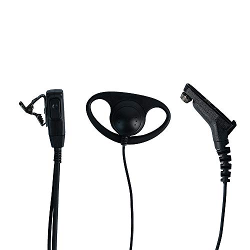 Klykon Motorola Xpr 6550 Earpiece, D Shape Surveillance Ear Piece Headset with Ptt Mic for Motorola 2 Way Radio Walkie Talkie XPR7550 XPR6350 XPR7350 7550e 7580e