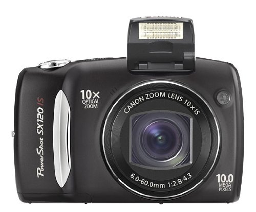 Canon Powershot SX120 IS 10MP Digital Camera (Black)