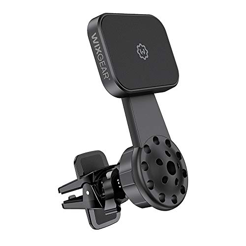 WixGear Universal Air Vent Twist Hole Magnetic Phone Holder for Car, for All Cell Phones with Fast Swift-Snap Technology, Will Not Block Air Vent Flow - for Vertical and Horizontal Vent