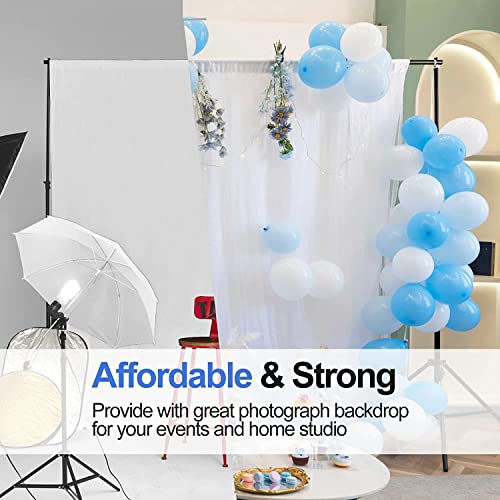 Qoolfoto Backdrop Stand 7x10 ft/2x3m, Adjustable Photography Background Stand for Party Decoration,Photo Video Studio with Clamp, Carry Bag