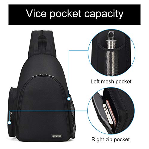 CADeN Camera Bag Sling Backpack, Camera Case Backpack with Tripod Holder for DSLR/SLR Mirrorless Cameras (Canon Nikon Sony Pentax) Black