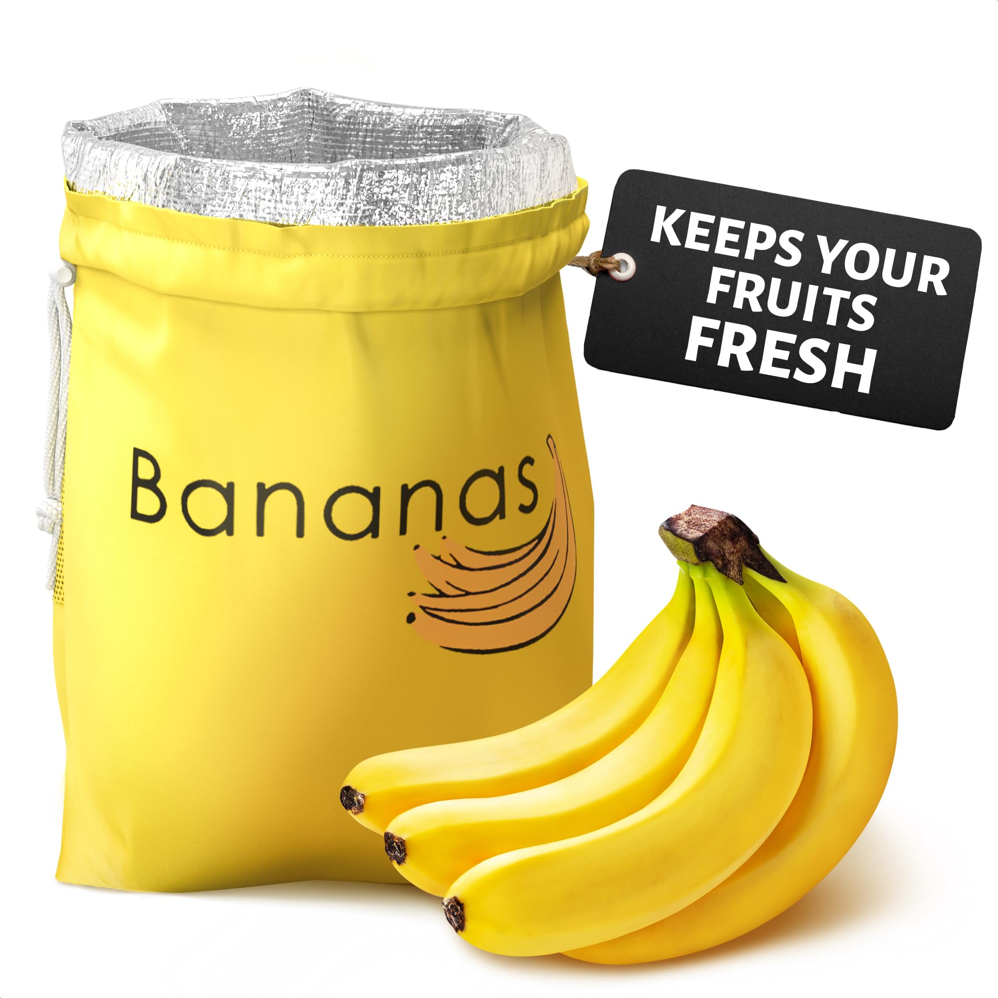 Banana Bag Yellow Products Bag - Fruit and Vegetable Storage Magic Bag Fruit Organizer for Refrigerator Reusable Grocery Bags - Washable Storage Bag Potato Sack Reusable Food Saver Bags Seed Sack Bags