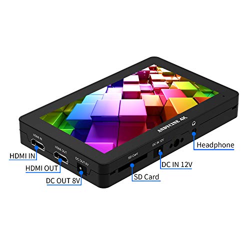 ANDYCINE A6 Plus 5.5 Inch Touch Screen Camera Field Monitor 1920x1080 resolution accept the 4K HDMI Signal Support 3D Lut,Waveform,Camera Focus Monitor With Battery,Carry Case,Sunshade
