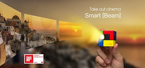 SK UO Smart Beam, Portable Mini Projector, Compatible with iOS/Android (1.80-inch, Art)