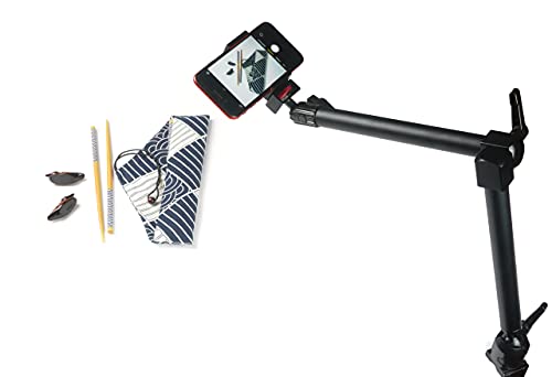 Arkscan MCM5 Tabletop Photography Videography Live Stream Zoom Meeting Classroom Table clamp Mount with ¼-20 mounting Bolt for iPhone Android Smartphone, and Nikon Sony Canon Camera & Camcorder