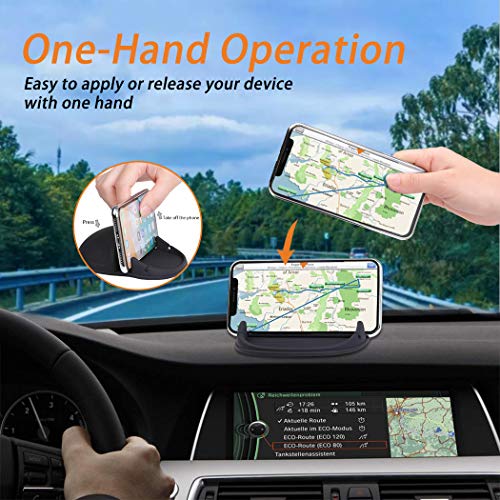 Staont Car Phone Holder, Anti-Slip Silicone Dashboard Car Pad Compatible with iPhone, Samsung, Android Smart Phones, GPS, KGs3 and More (2 Pack)