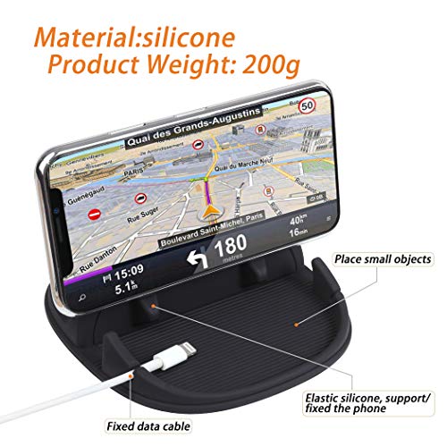 Staont Car Phone Holder, Anti-Slip Silicone Dashboard Car Pad Compatible with iPhone, Samsung, Android Smart Phones, GPS, KGs3 and More (2 Pack)