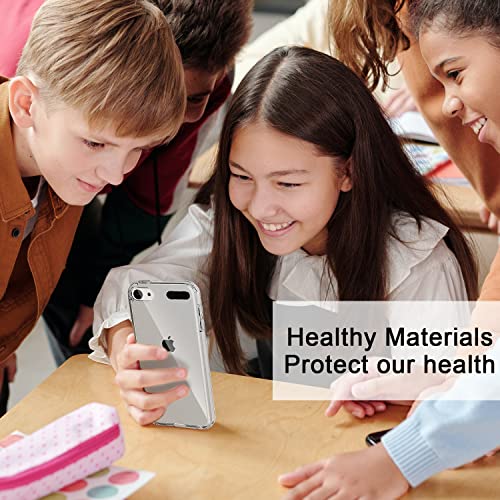 ANNSD for iPod Touch 7th Generation Case, iPod Touch 6th / 5th Case,Slim Flexible TPU Cover Hybrid Impact Full Body Protective Case Cover for Apple iPod Touch 7th/6th/5th Case for Kid (Clear)