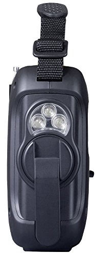 Kaito Voyager Pro KA600 Digital Solar Dynamo Hand Crank AM/FM/LW/SW & NOAA Weather Emergency Radio with Flashlight, Reading Lamp,Smart Phone Charger & RDS and Real-Time Alert, with AC Adapter, Black