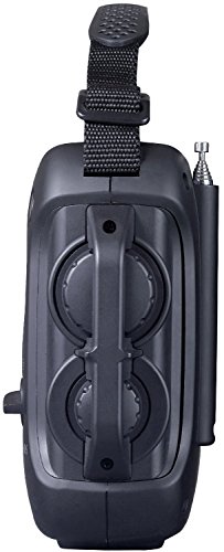 Kaito Voyager Pro KA600 Digital Solar Dynamo Hand Crank AM/FM/LW/SW & NOAA Weather Emergency Radio with Flashlight, Reading Lamp,Smart Phone Charger & RDS and Real-Time Alert, with AC Adapter, Black
