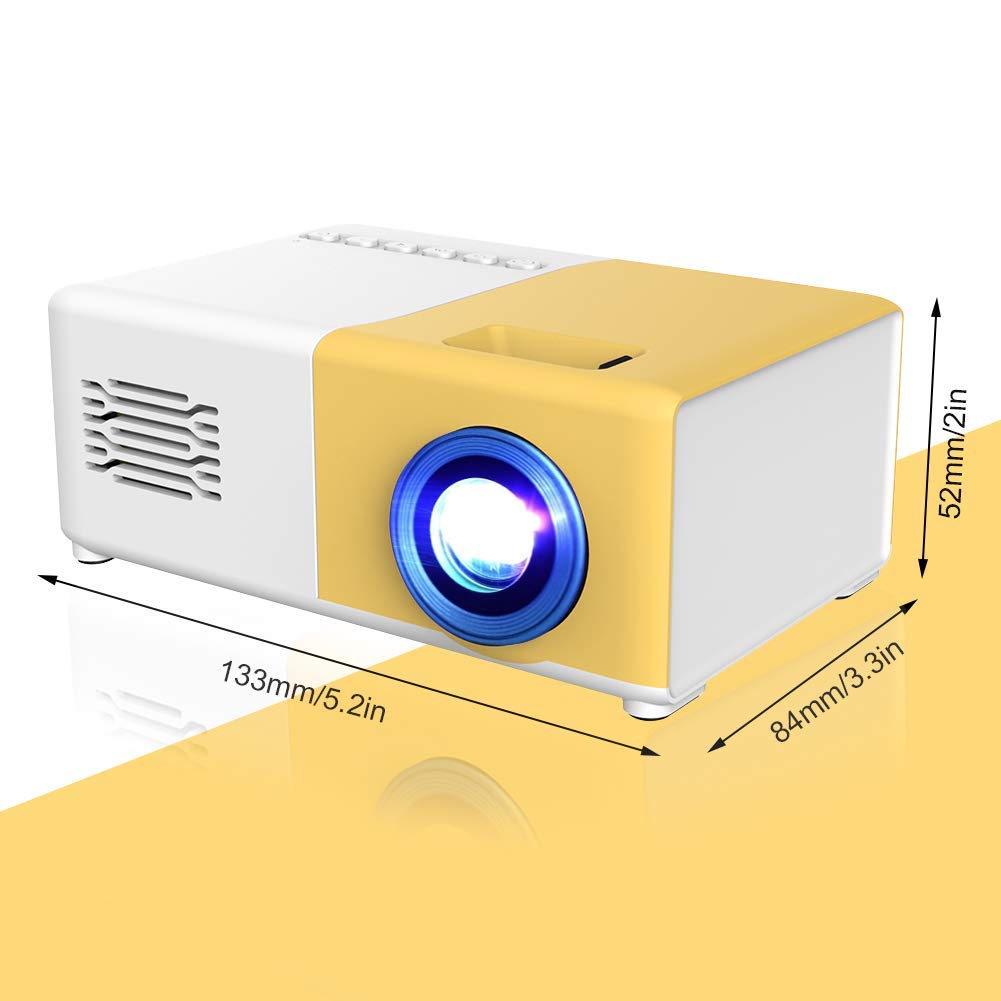 Mini Projector, Portable Mini Video Projector, 1080P HD LED Projector, 30,000HRS Home Theater Movie Projector,Compatible with HDMI VGA USB TV AV Smartphone Laptop, Remote Control