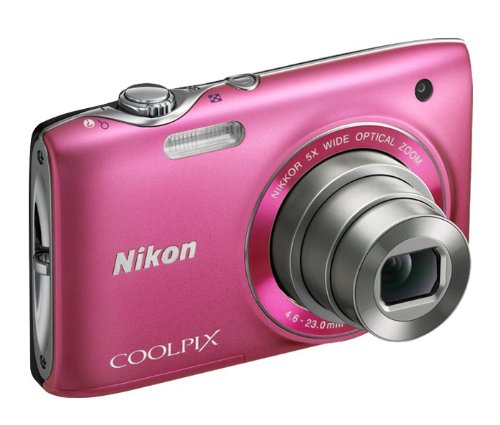 Nikon COOLPIX S3100 14 MP Digital Camera with 5x NIKKOR Wide-Angle Optical Zoom Lens and 2.7-Inch LCD (Pink)