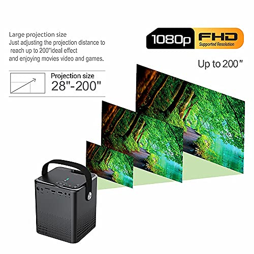 CXDTBH P500 Mini Projector for Smartphone Portable Home Theater Full Supported 1080P Movie Beamer for Home Entertainment ( Size : Basic Version )