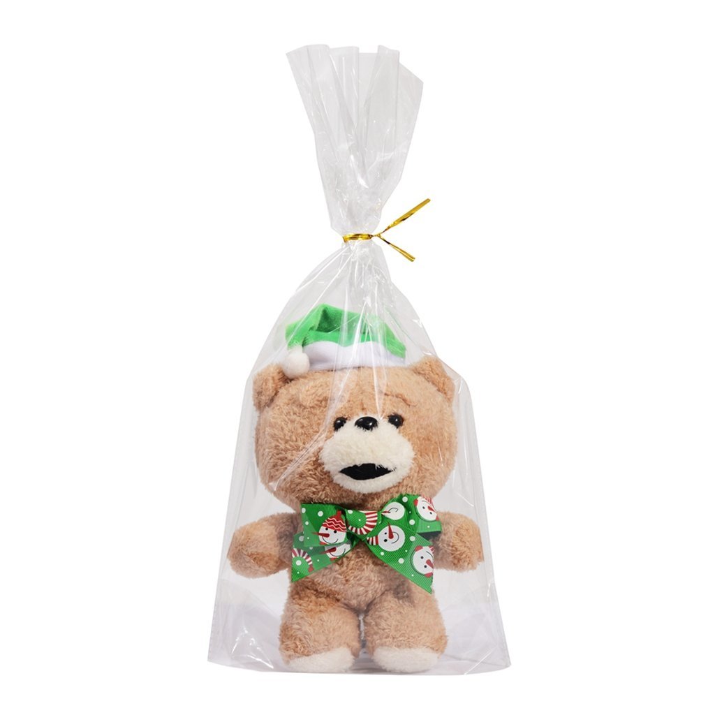 100 Gusset Cello Bags with Ties - 2.8 mil Big Size Gift Wrap Cellophane Bag - Clear Wine Bottle Gift Bags Large for Favor (8" x 16" + 4")