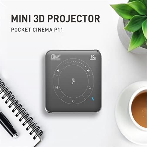 CXDTBH Mini Projector 4K DLP Android 9.0 Support Mini Video Beamer Mobile Phone with Battery ( Color : E )