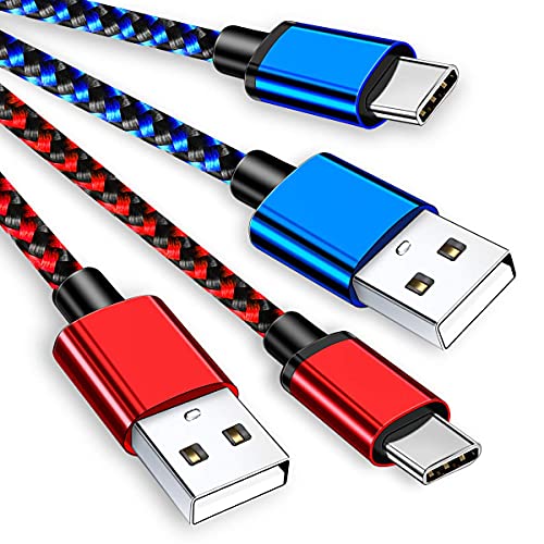 2Pack 10ft USB Type-C Rapid Charger Cable Long Cord for Samsung Galaxy S20 Ultra/S10E/A10E/S10/S10+/S9/S9+/S8/S8+, Note/10/9/8/Pro, LG G5 G6 G7 G8 Stylo 4/5 Thinq V20 V30 V40 V50, Moto USB-C Device