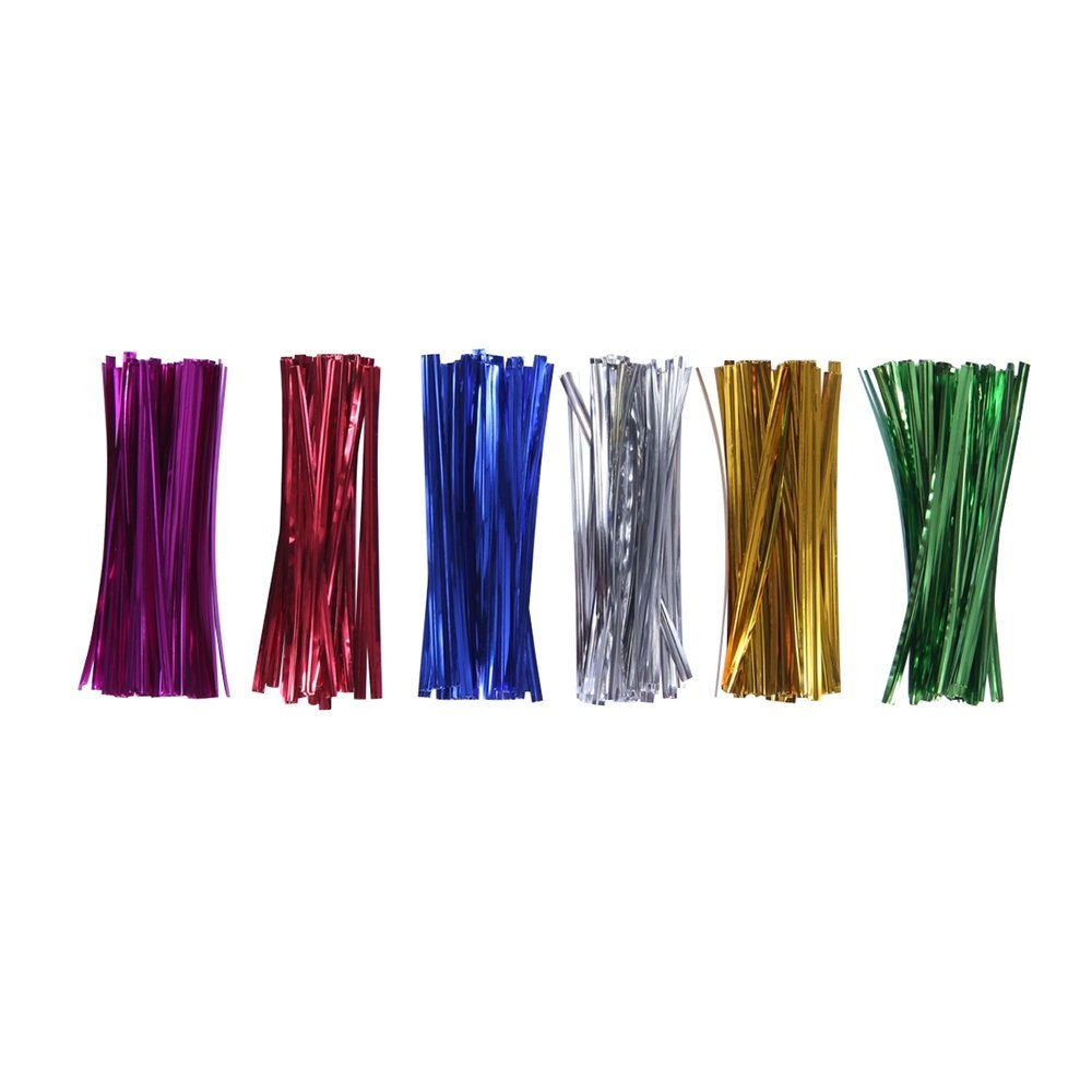100 Gusset Cello Bags with Ties - 2.8 mil Big Size Gift Wrap Cellophane Bag - Clear Wine Bottle Gift Bags Large for Favor (8" x 16" + 4")