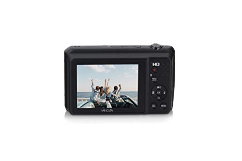 Minolta 20 Mega Pixels Wifi Digital Camera with 12x Optical Zoom & HD Video with 2.7-Inch LCD, Black (MN12Z-BK)